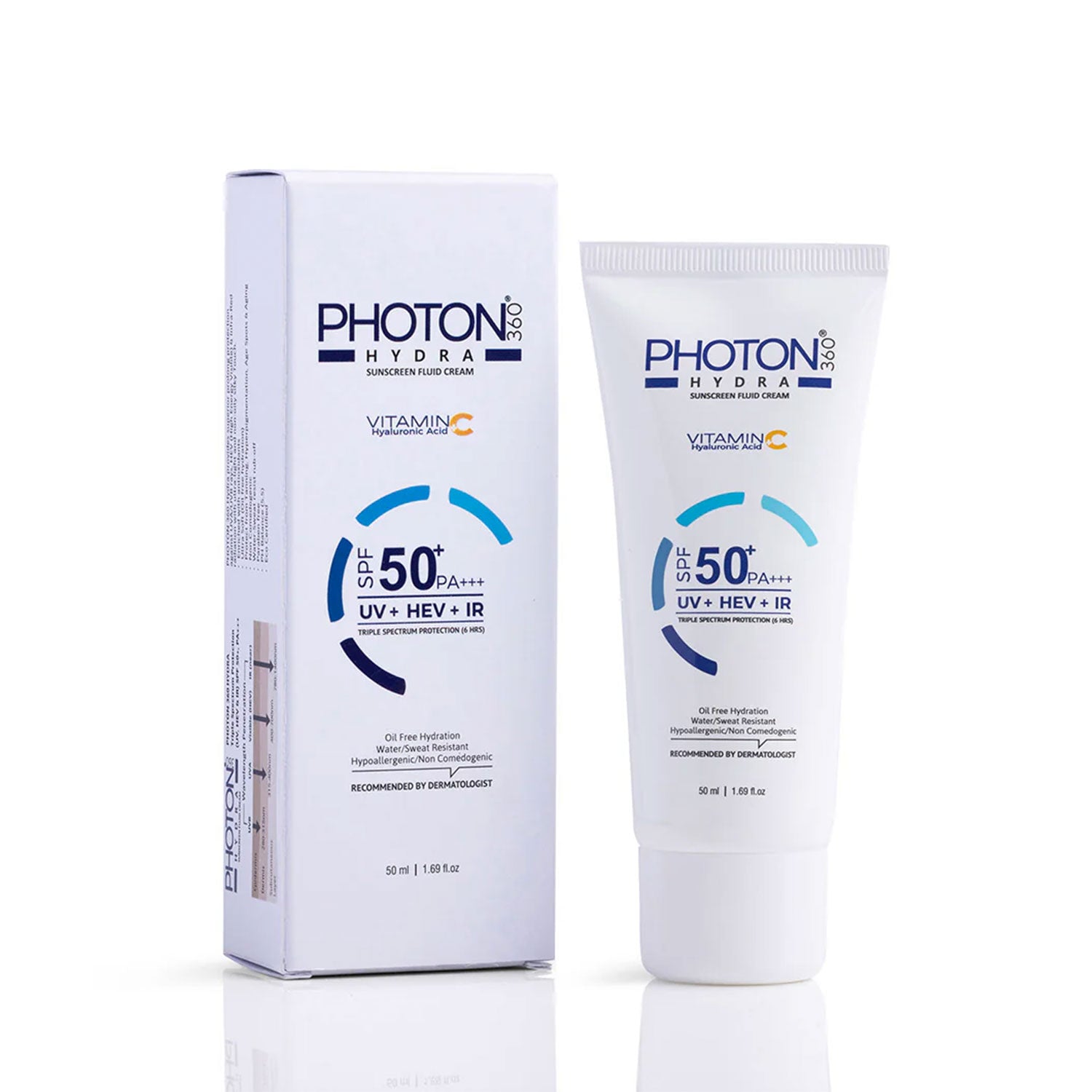 Photon 360 Hydra Sunscreen SPF50+ Fluid Cream 50ml – The Dermatology Store